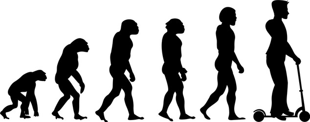 Theory of evolution man Royalty Free Vector Image