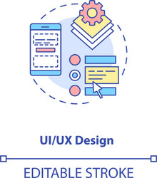 Ui and ux design concept icon Royalty Free Vector Image