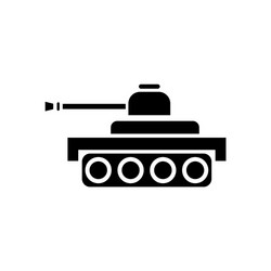 Black icon on white background military tank Vector Image