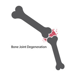 Bone joint degeneration icon Royalty Free Vector Image