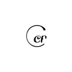 Cr simple wedding initial concept with high Vector Image
