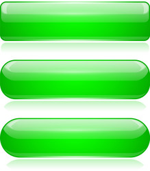 Green shiny 3d button web square icon Royalty Free Vector