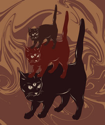 Three Headed Cat Vector Images (over 110)