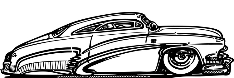 Retro Hot Rod Car Artwork Royalty Free Vector Image