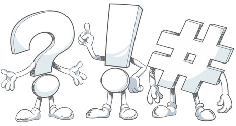 Cartoon Punctuation Face Vector Images (over 100)