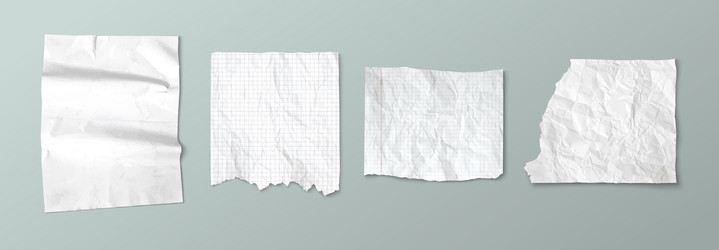 Torn edge on note paper cut piece collage frame Vector Image