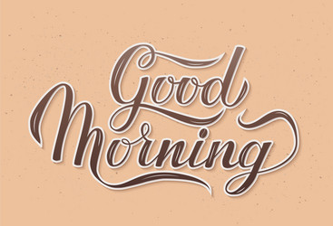 Bright sign good morning calligraphy lettering Vector Image