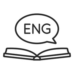 English book flat Royalty Free Vector Image - VectorStock