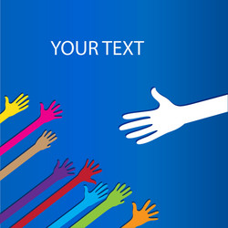 God hand reaching out for human Royalty Free Vector Image