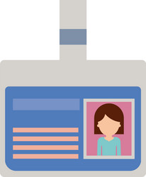 Identification card with half body woman picture Vector Image