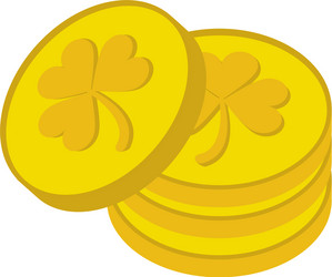 Irish coins stacked Royalty Free Vector Image - VectorStock