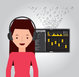 Music entertainment person avatar Royalty Free Vector Image