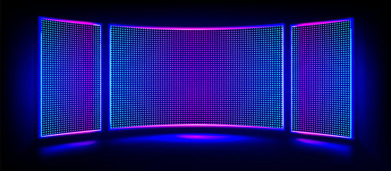 Tv show led screen stage and lcd wall background Vector Image