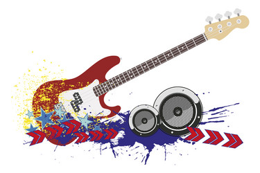 Person playing guitar plucking strings skillfully Vector Image