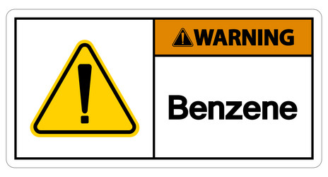 Notice benzene symbol sign on white background Vector Image