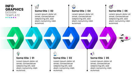 Infographic template the path to success Vector Image