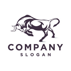 Simple bull logo design Royalty Free Vector Image