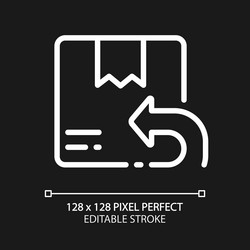 Return parcel stack icon outline box Royalty Free Vector