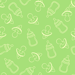 Seamless baby pattern in pink tones Royalty Free Vector