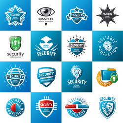 Biggest collection of logos protection Royalty Free Vector