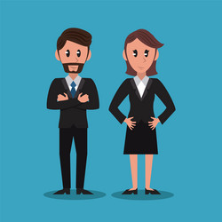 Business partners cartoon Royalty Free Vector Image