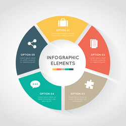 Circle infographics template image Royalty Free Vector Image