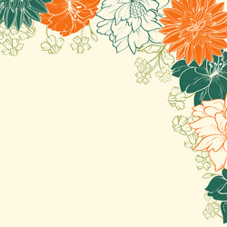 Floral sunflower background Royalty Free Vector Image