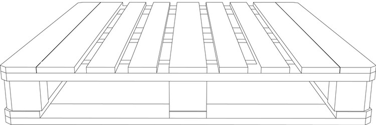 Pallet sketch Royalty Free Vector Image - VectorStock