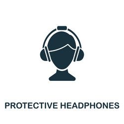 Protective headphones icon from work safety Vector Image