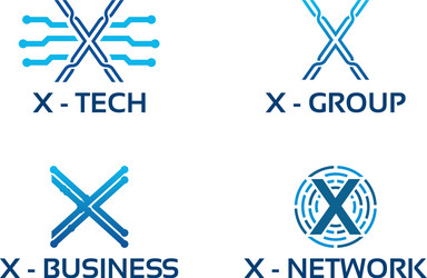 C initial tech logo set cool wire Royalty Free Vector Image