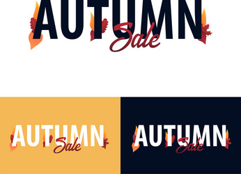 Autumn fall logo and emblem Royalty Free Vector Image
