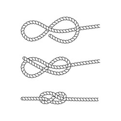 Marine symbol rope knots Royalty Free Vector Image