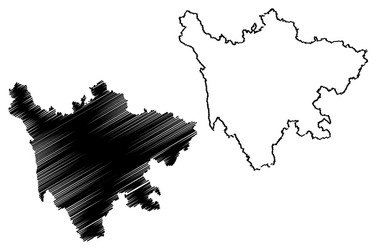 Sichuan province map Royalty Free Vector Image