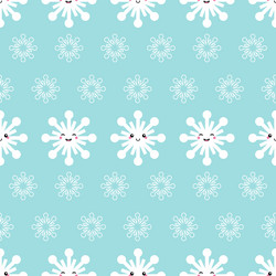 Snowflake characters pattern background Royalty Free Vector