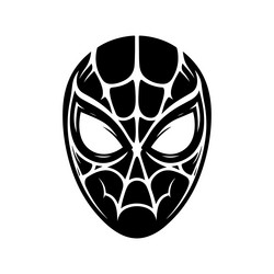 Spider man mask silhouette graphics perfect Vector Image