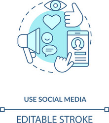 Use social media concept icon Royalty Free Vector Image