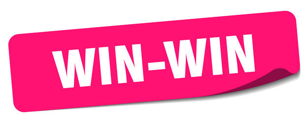 Win-win sticker win-win label Royalty Free Vector Image