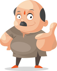 Cartoon a shopkeeper Royalty Free Vector Image