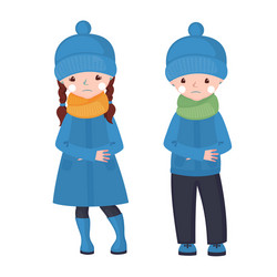 Frostbite infographic in cartoon style isolated Vector Image