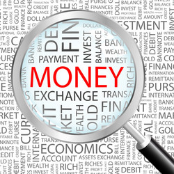 Money and numbers set Royalty Free Vector Image