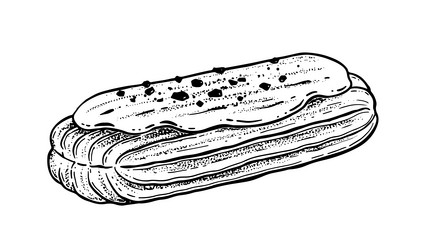 Sketchy of eclairs Royalty Free Vector Image - VectorStock