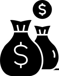 Income black icon concept Royalty Free Vector Image