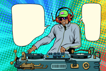 Dj boy party mix music Royalty Free Vector Image