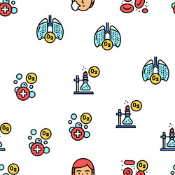 Oxygen o2 chemical seamless pattern Royalty Free Vector