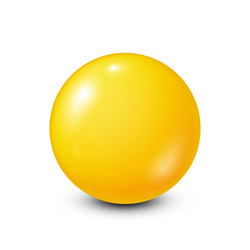 Pastel yellow ball realistic glossy 3d sphere Vector Image