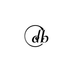 Db skyscraper line logo initial concept with high Vector Image