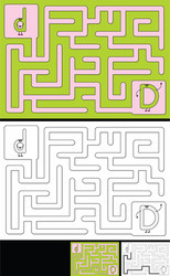 Easy alphabet maze - letter d Royalty Free Vector Image