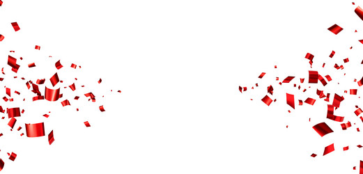 Falling purple cut out foil ribbon confetti Vector Image