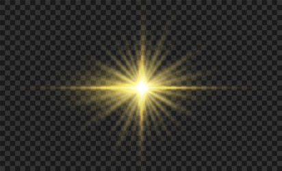 Golden glowing light gold glow flash with sparcle Vector Image