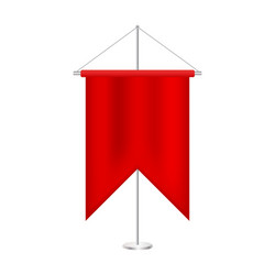 Red banner flag suspended Royalty Free Vector Image